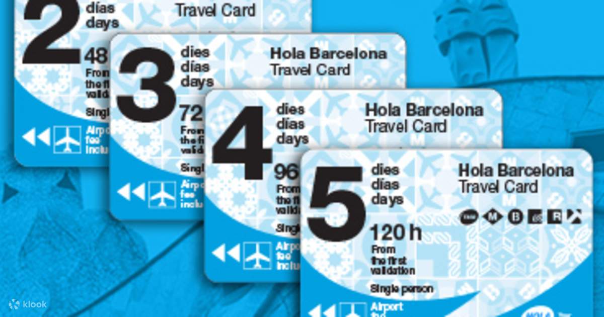 48, 72, 96, or 120 Hour Hola Barcelona Travel Card - Klook